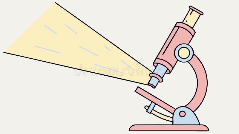 Microscope with Illuminating Light Beam, Vector Design Generative AI ...