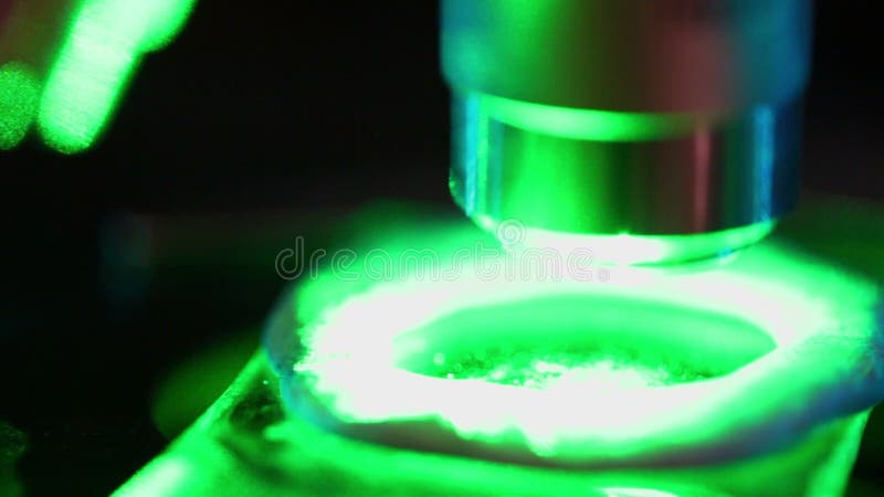 Microscope with Illumination Moves Up and Down Stock Footage - Video of ...