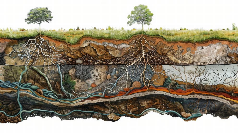 Microscope Inspection of Soil Texture and Composition. Stock Image ...