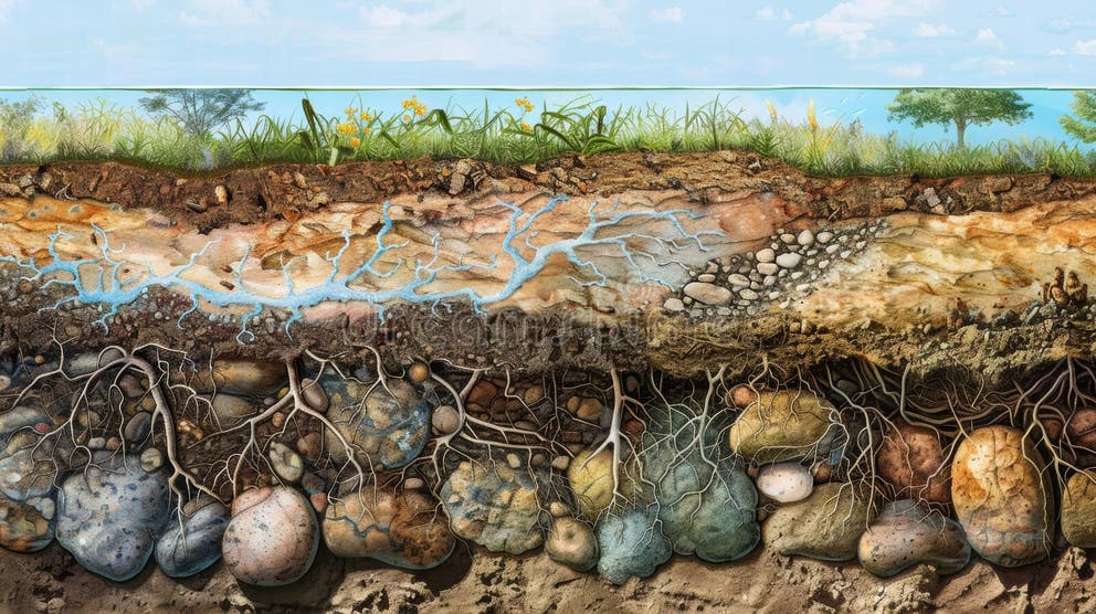 Microscope Inspection of Soil Texture and Composition. Stock Photo ...