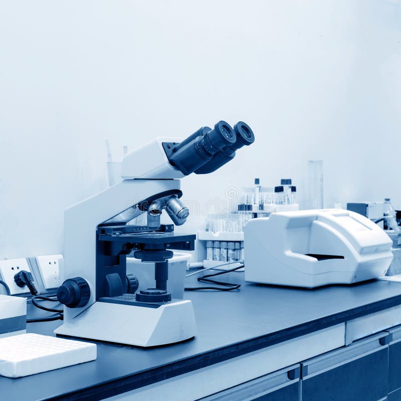 Microscope stock image. Image of magnification, monitor - 55098063