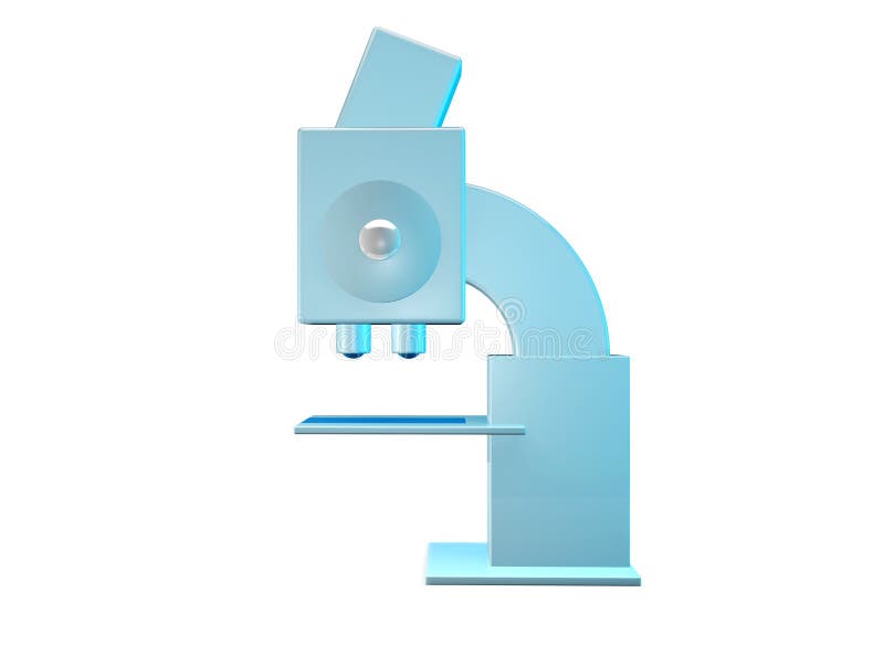Microscope Isolated Side View Stock Illustration - Illustration of ...