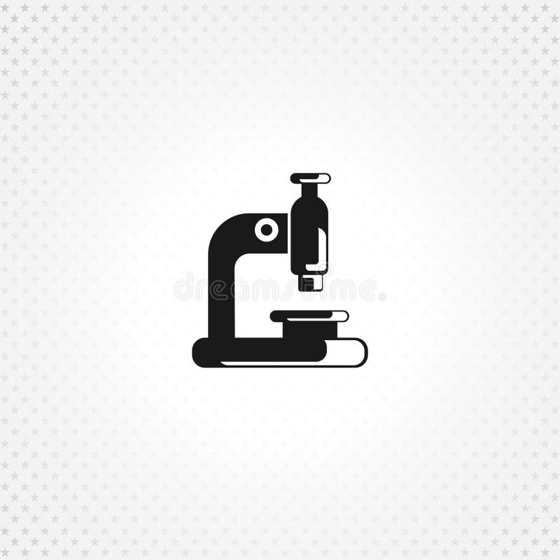 Microscope Isolated Solid Icon on White Background Stock Vector ...