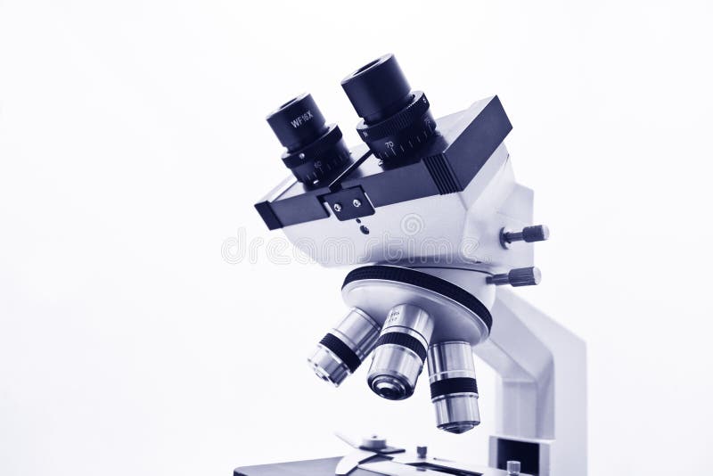 Microscope Isolated on the White Background Stock Image - Image of ...