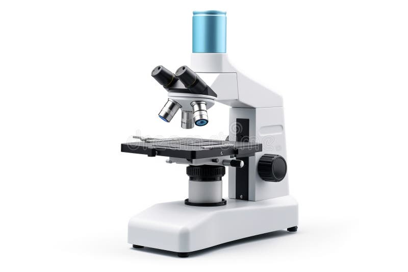Microscope Isolated on White Background 3d Illustration - Ai Generated ...