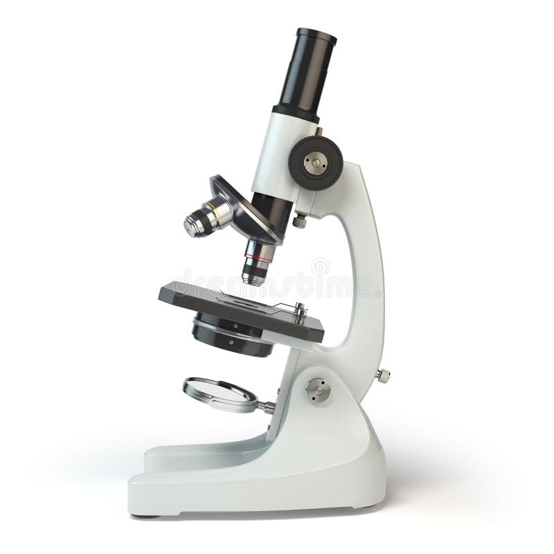 Microscope Isolated on White Background. Stock Illustration ...
