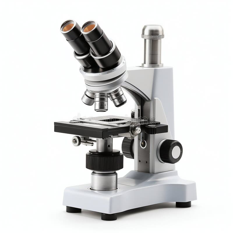 Microscope Isolated on White Background. Generative Ai Stock ...