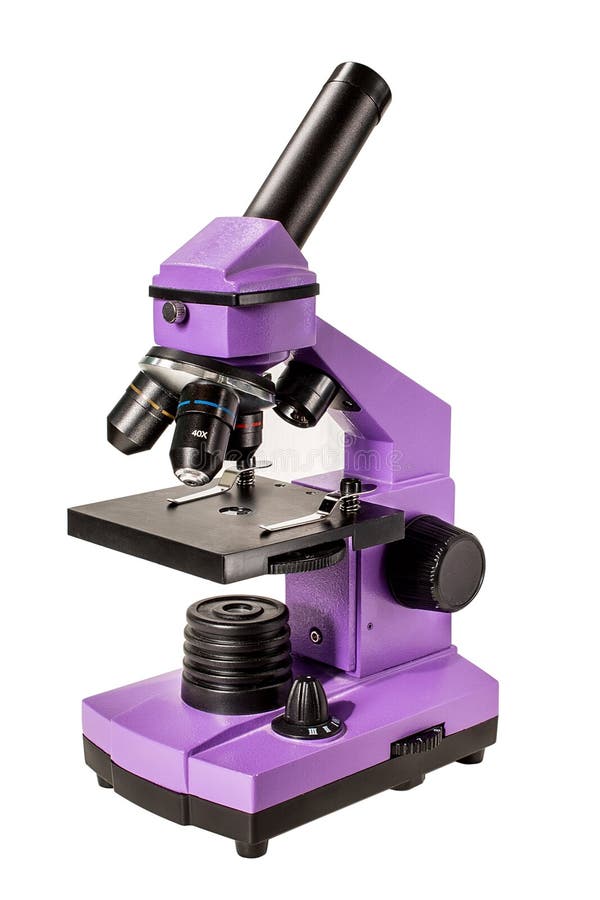 Microscope Isolated on White Background Stock Photo - Image of ...