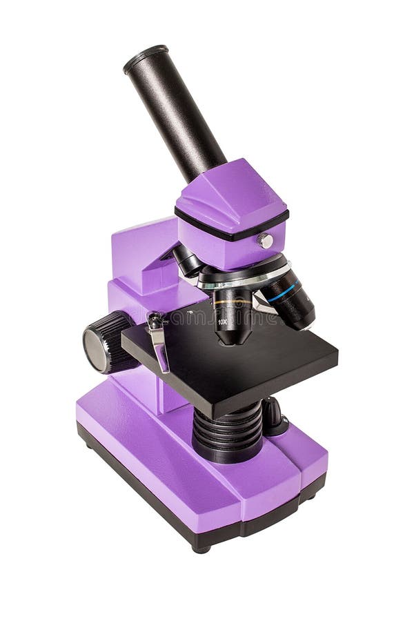 Microscope Isolated on White Background Stock Photo - Image of ...