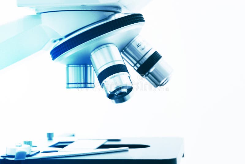 Microscope Isolated on the White Background Stock Photo - Image of ...