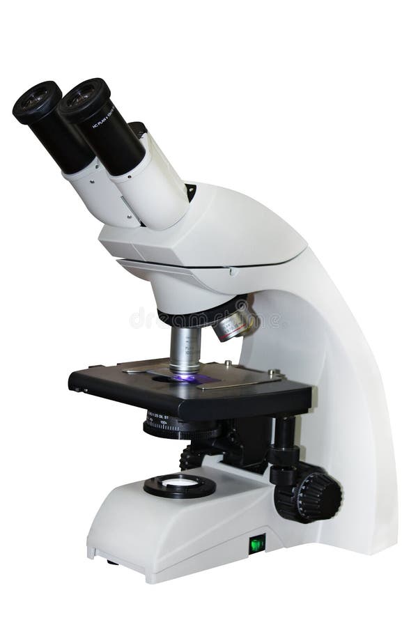 Microscope Isolated on White Background Stock Photo - Image of closeup ...