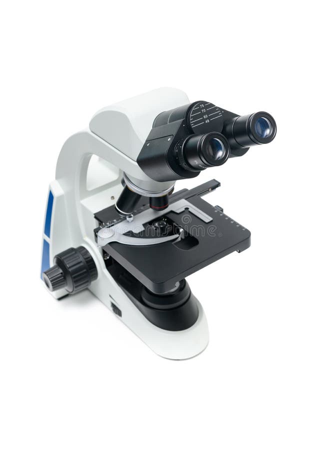 Microscope Isolated on White Background with Clipping Path Stock Image ...