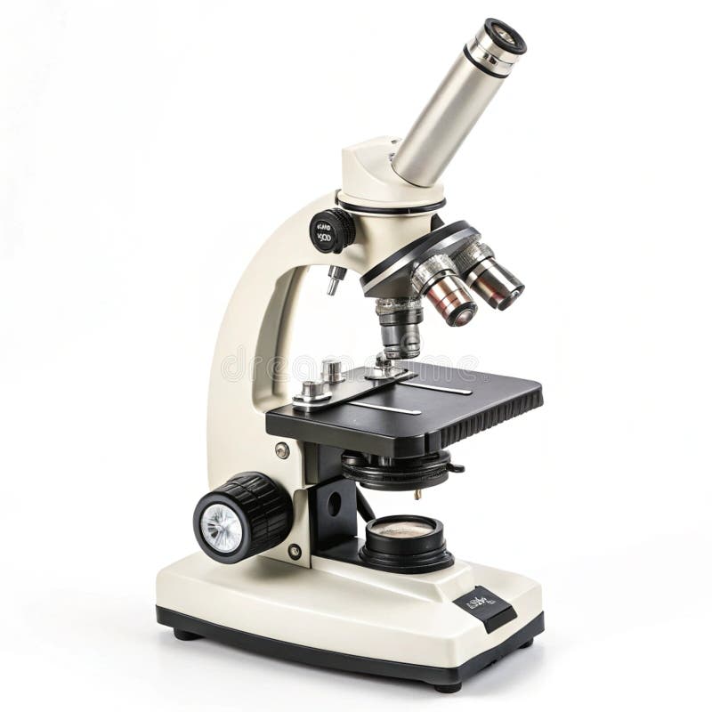 Microscope Isolated on White Stock Illustration - Illustration of ...