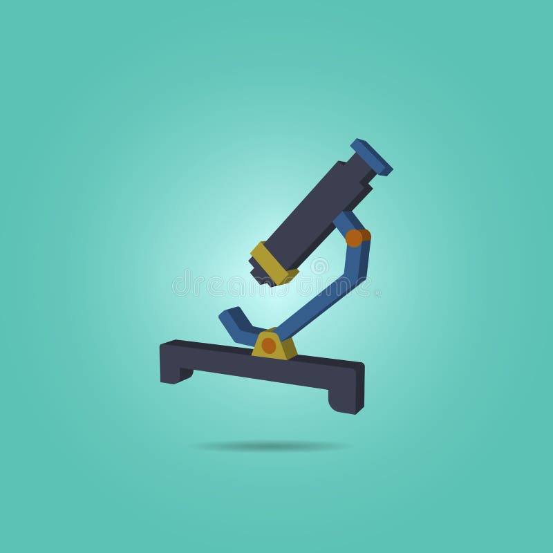 Microscope Isometric Icon. 3d Line Art Technical Drawing. Editable ...