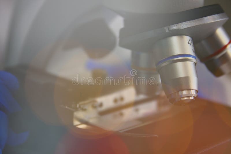 Microscope Lab Equipment ,science Concept Stock Photo - Image of ...