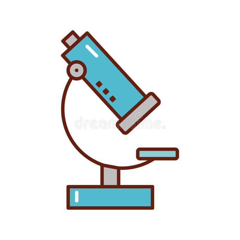 Microscope Lab Flat Style Icon Stock Vector - Illustration of ...