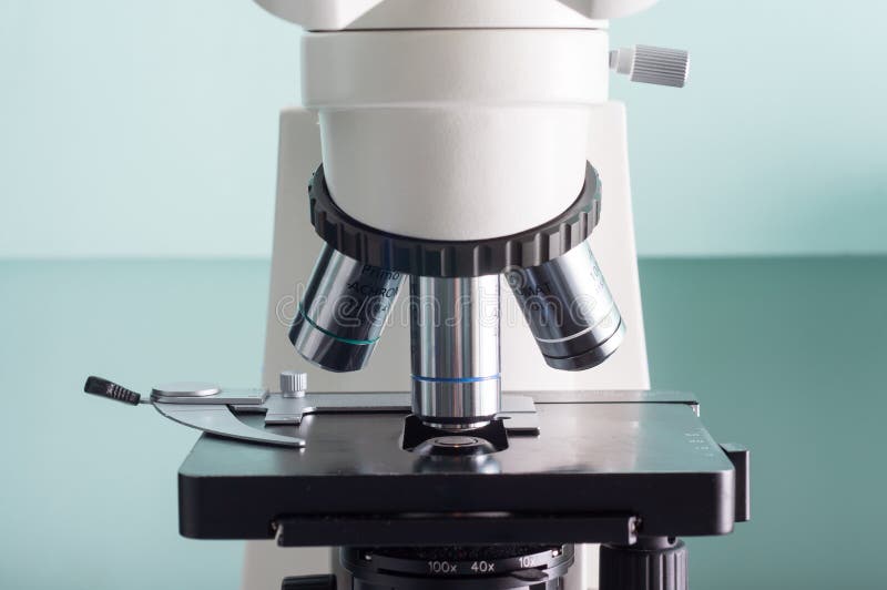 Microscope lens 100x stock photo. Image of discovery - 10171368