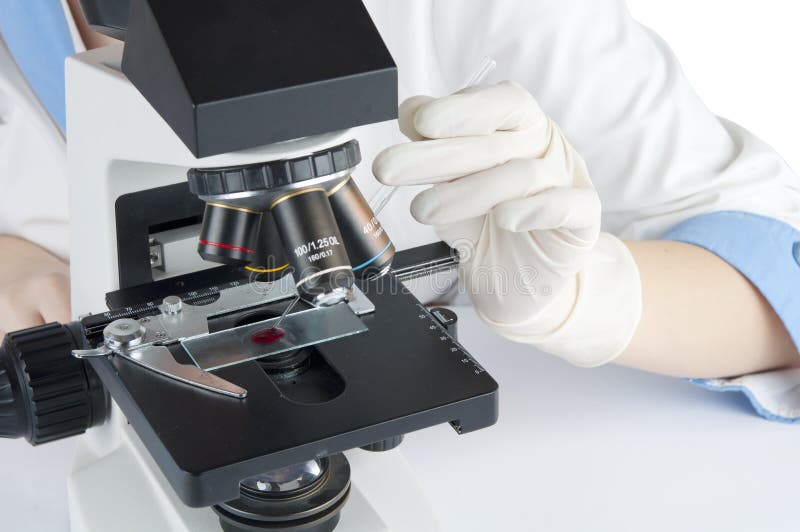 Microscope in the Laboratory Stock Image - Image of analysis ...