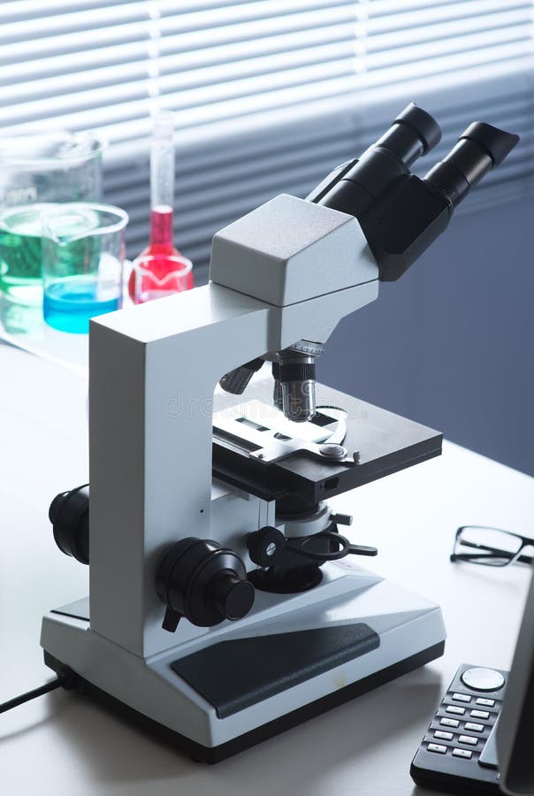 Microscope and Laboratory Equipment Stock Photo - Image of laboratory ...