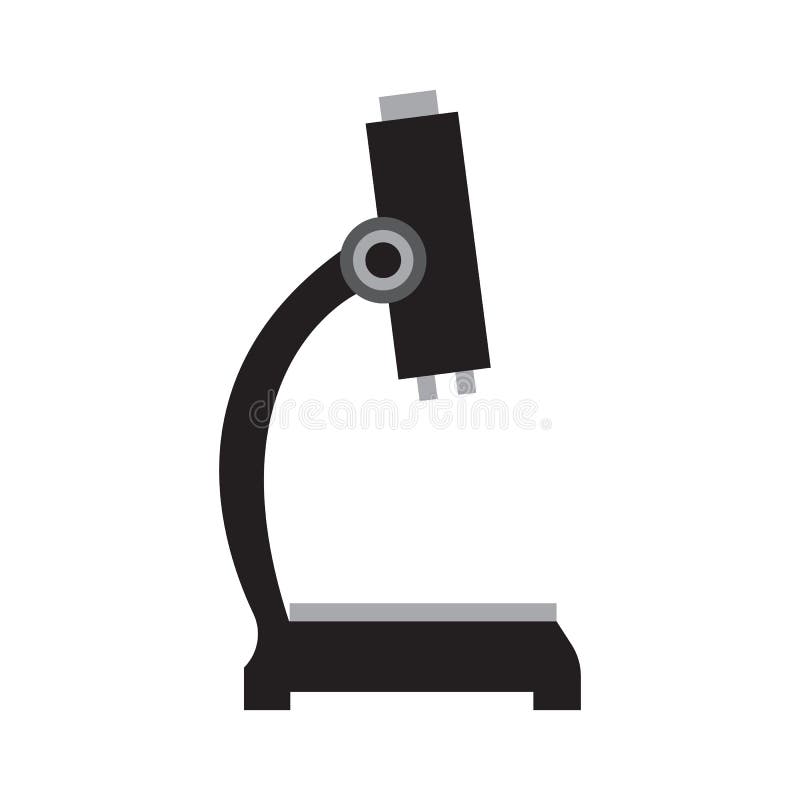 Microscope Laboratory Flat Icon Vector Illustration Design Stock Vector ...