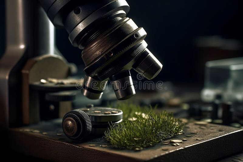 Microscope in Laboratory. Generative AI. Stock Photo - Image of ...