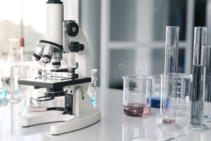 Microscope in Laboratory. Medical Equipment Technology and Research ...