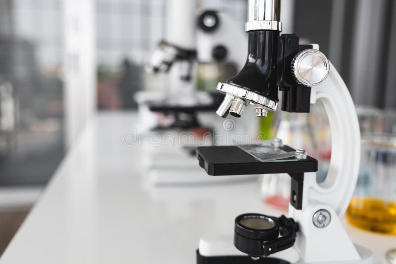 Microscope in Laboratory. Medical Equipment Technology and Research ...