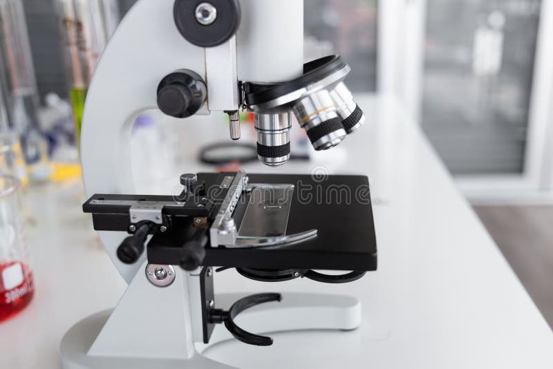 Microscope in Laboratory. Medical Equipment Technology and Research ...