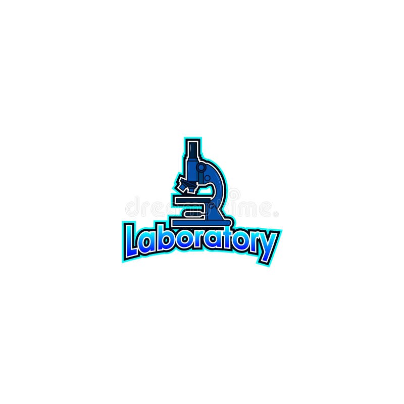 Microscope, Laboratory Logo Vector Graphics Stock Vector - Illustration ...