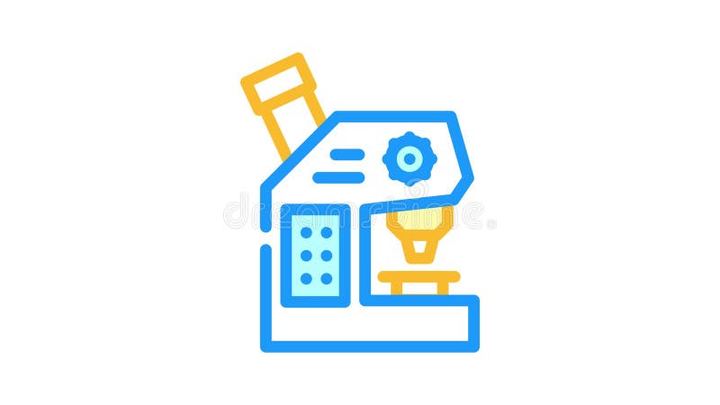 Microscope Laboratory Tool Color Icon Animation Stock Footage - Video ...