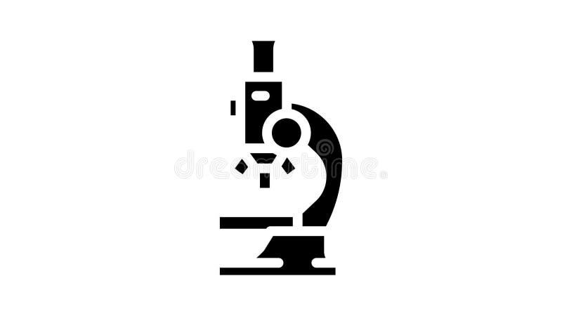 Microscope Laboratory Tool Glyph Icon Animation Stock Video - Video of ...