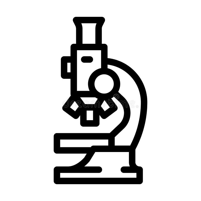Microscope Laboratory Tool Line Icon Vector Illustration Stock Vector ...
