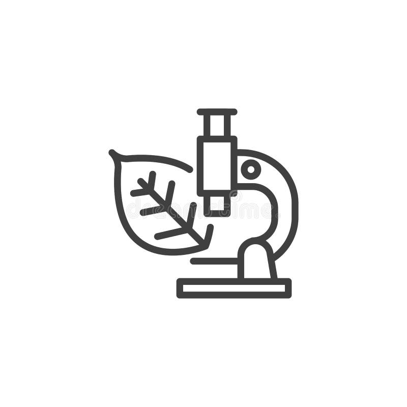 Microscope with Leaf Heart Shape Concept Logo Stock Vector ...