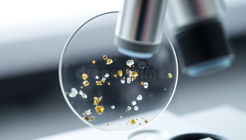 Microscope Lens Close Up Science and Laboratory Equipment Generative AI ...