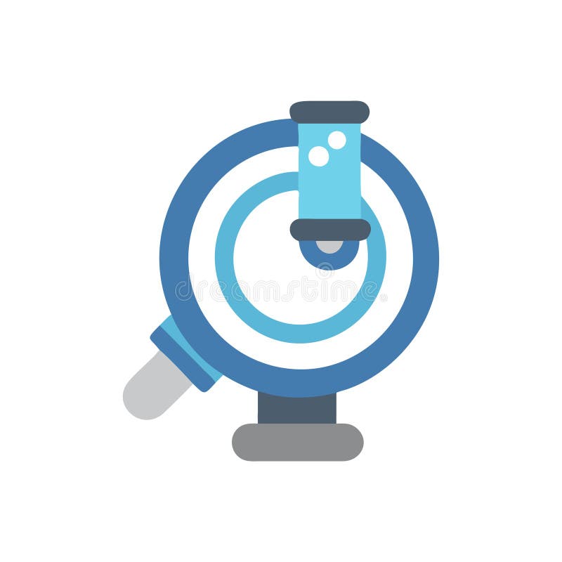 Microscope Lens Icon for Scientific Use Stock Vector - Illustration of ...