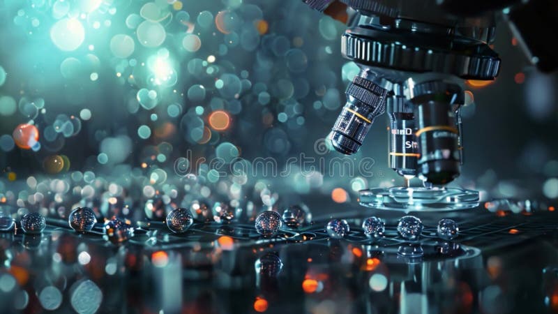 Microscope Lens Over Spheres Stock Video - Video of digital, experiment ...