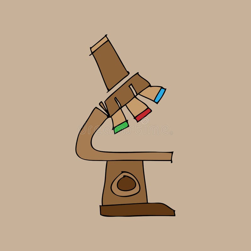 Microscope line stock vector. Illustration of science - 43107034