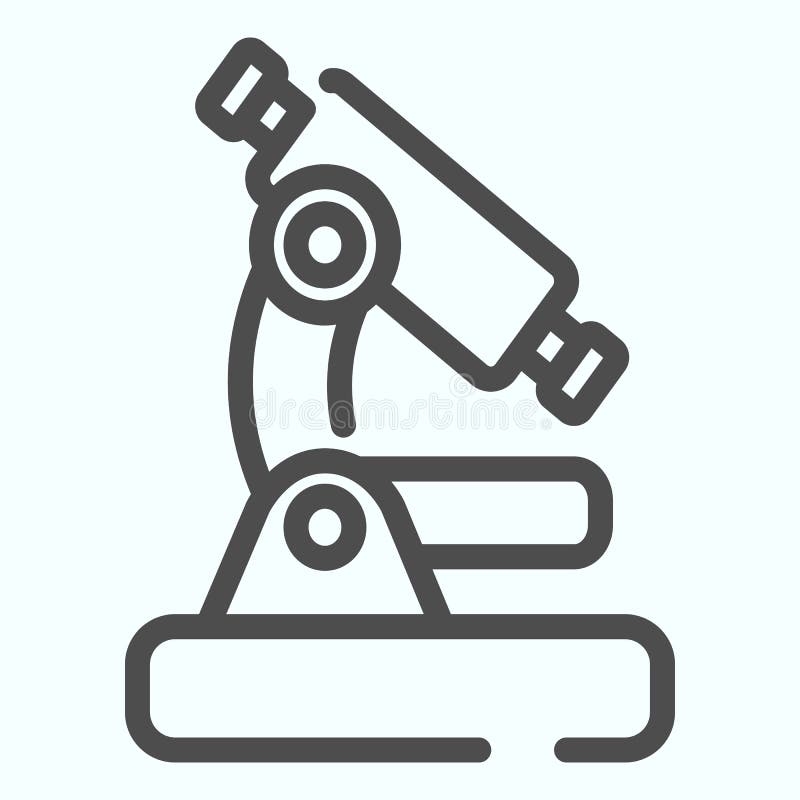 Microscope Line Icon. Chemistry or Biology Tool Vector Illustration ...