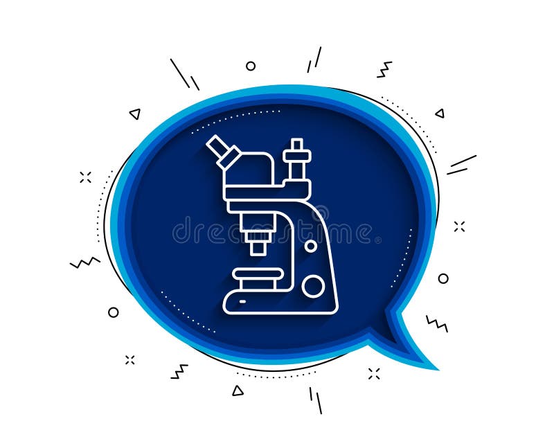 Microscope Line Icon. Chemistry Lab Sign. Analysis. Vector Stock Vector ...