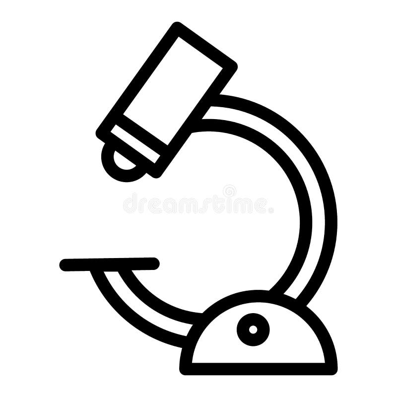 Microscope Line Icon. Equipment Vector Illustration Isolated on White ...