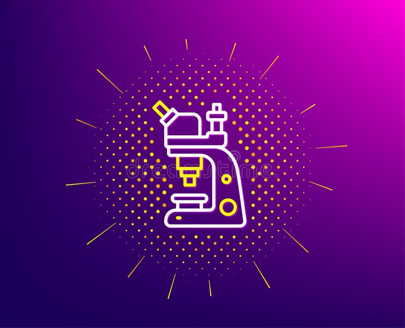 Microscope Line Icon. Chemistry Lab Sign. Analysis. Vector Stock Vector ...