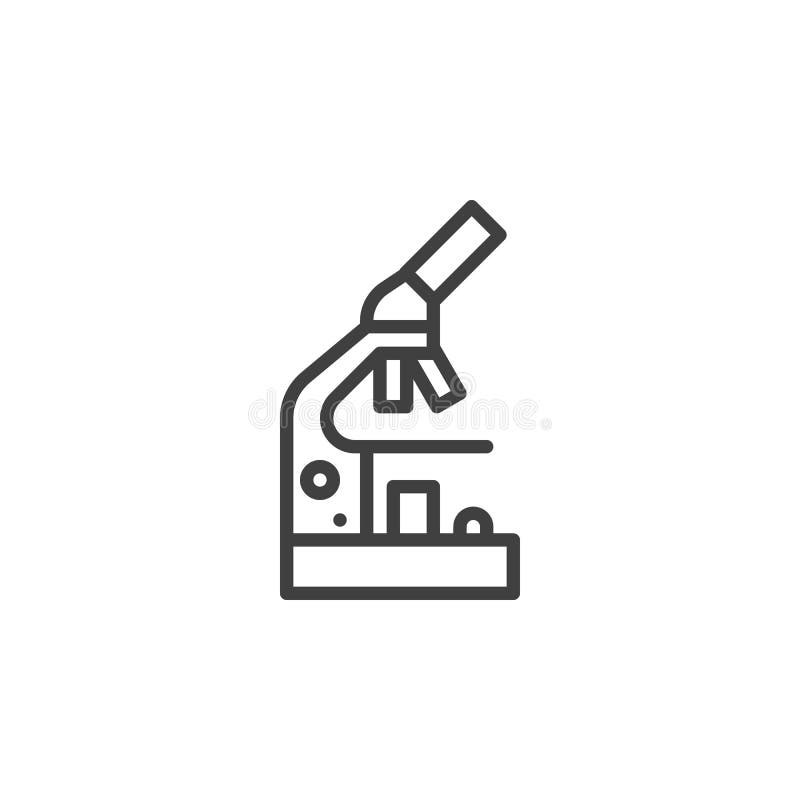 Microscope line icon stock vector. Illustration of micro - 245777184