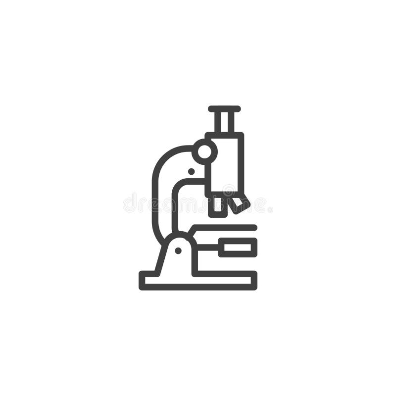 Microscope line icon stock vector. Illustration of logo - 327555354