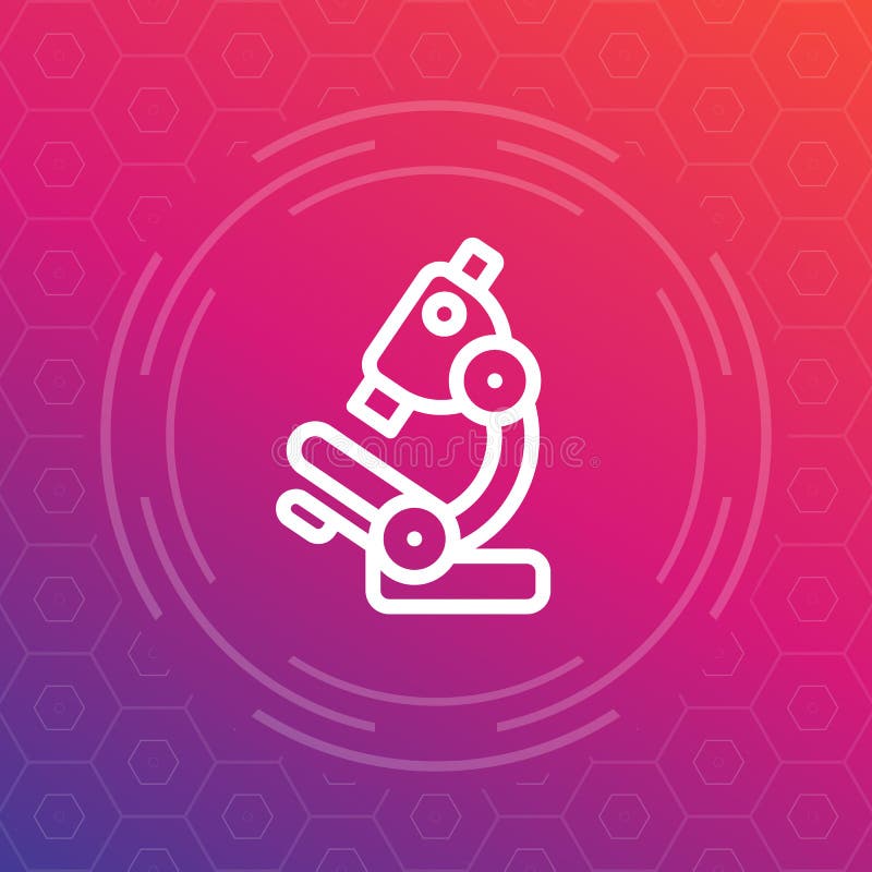 Microscope Line Icon, Research Lab Symbol Stock Vector - Illustration ...