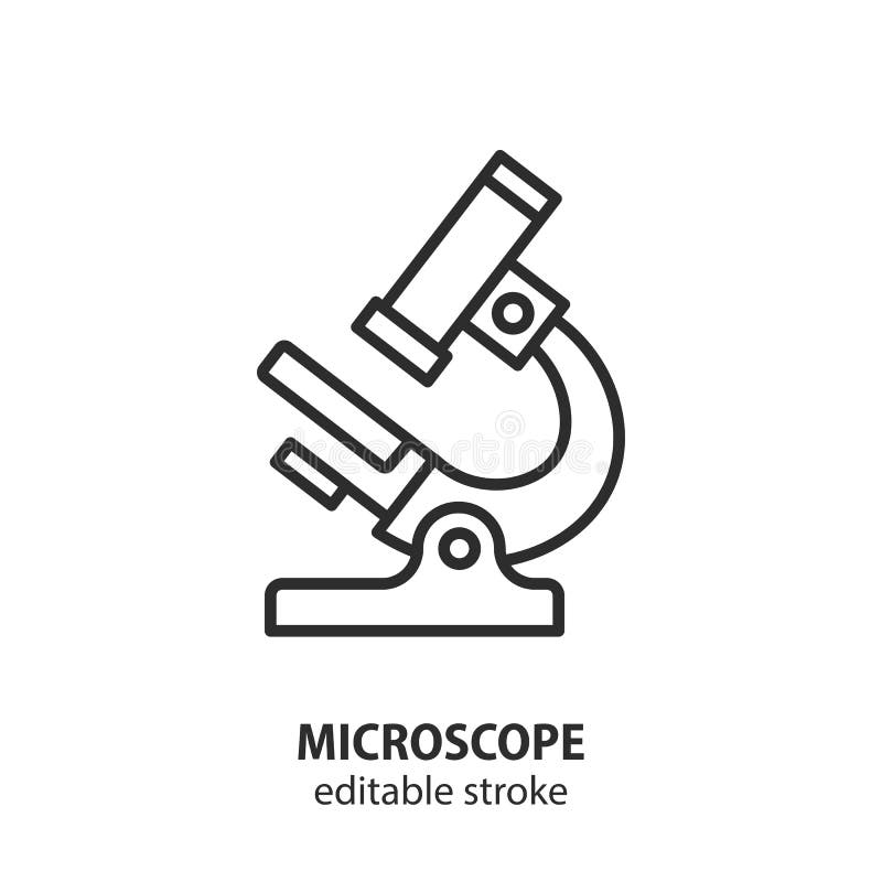 Microscope Line Colourful Vector Illustration. Science Concept Icon ...