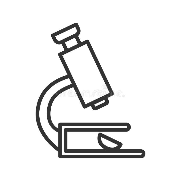 Microscope Line Drawing Simple Stock Illustrations – 607 Microscope ...
