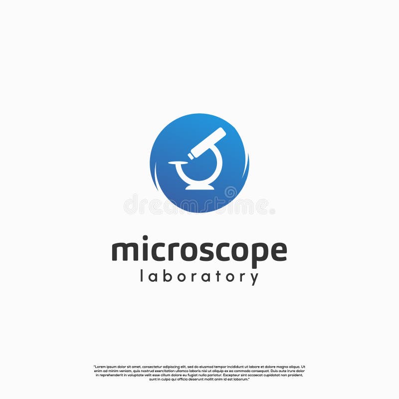 Microscope Logo Design in Abstract Creative Circle Shape Vector Stock ...