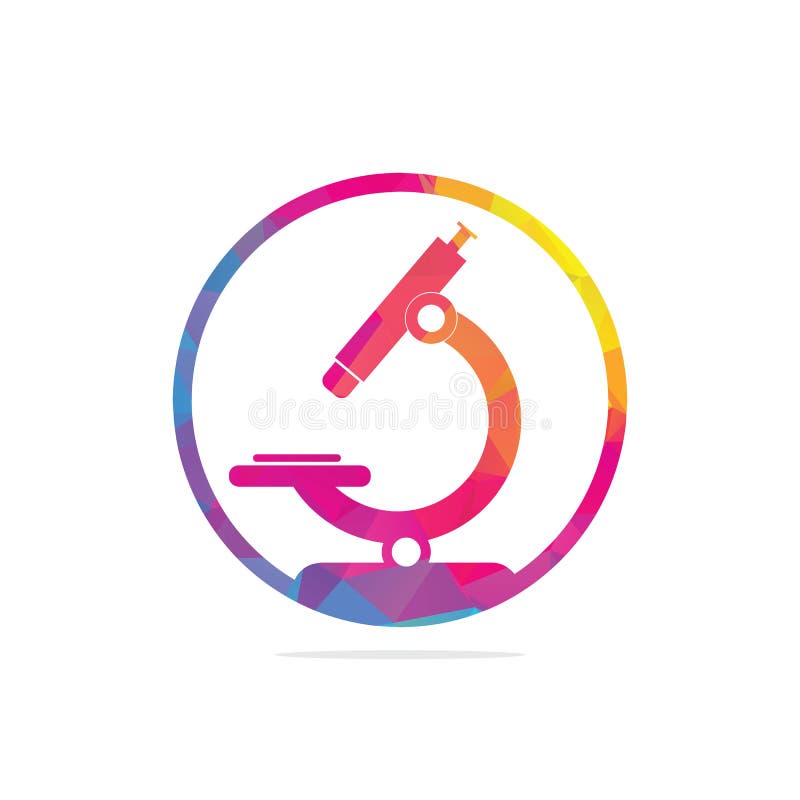 Microscope Logo Design Vector Illustration. Stock Vector - Illustration ...