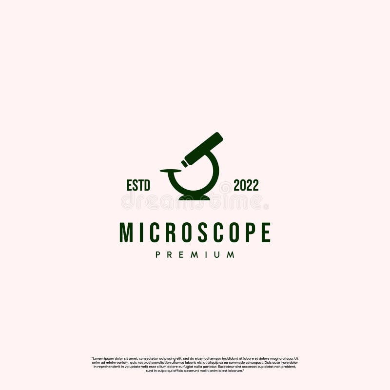 Microscope Logo Design Vintage Retro Vector Stock Vector - Illustration ...