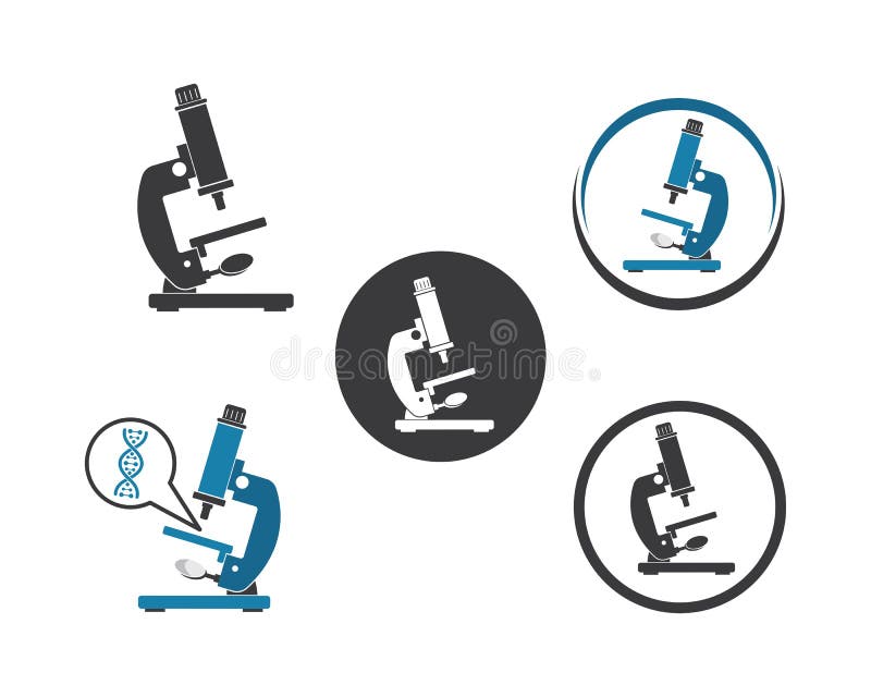 Microscope Logo Icon Vector Illustration Design Stock Vector ...